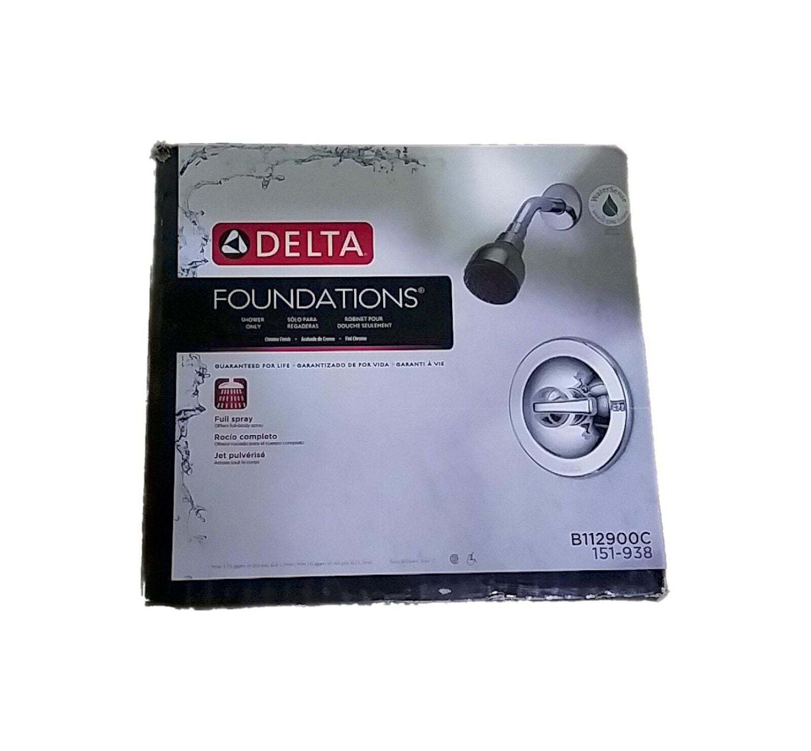 Delta Foundations Single-Handle 1-Spray Shower Faucet in Chrome Valve ...