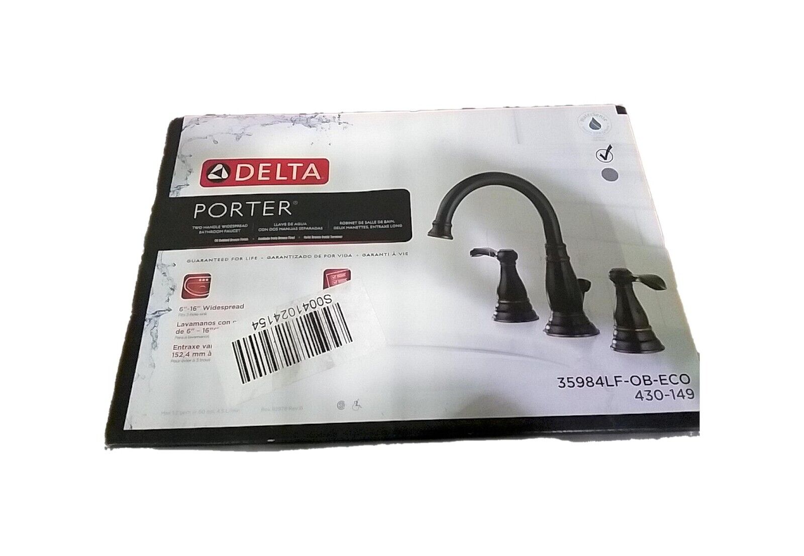 Delta Porter 8 in. Widespread 2-Handle Bathroom Faucet in Oil Rubbed B ...