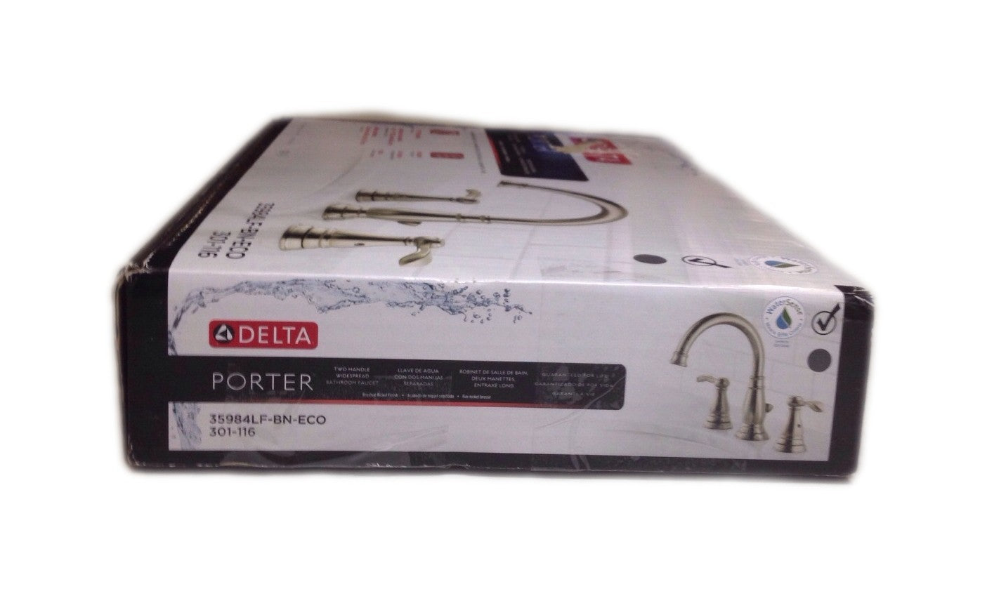 Delta Porter 8 in. Widespread 2-Handle Bathroom Faucet in Brushed Nick ...