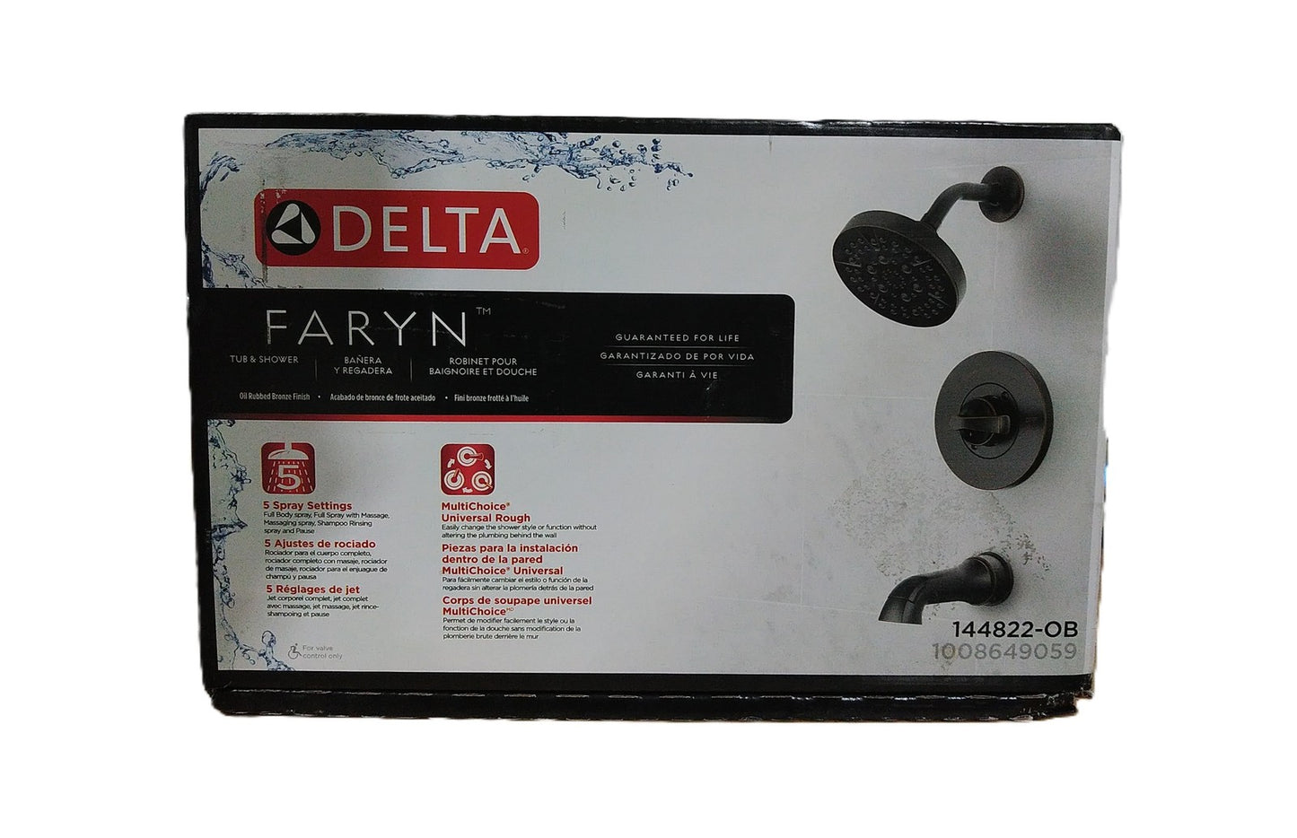 Delta Faryn Single-Handle 5-Spray Tub / Shower Faucet, Oil Rubbed Bron ...