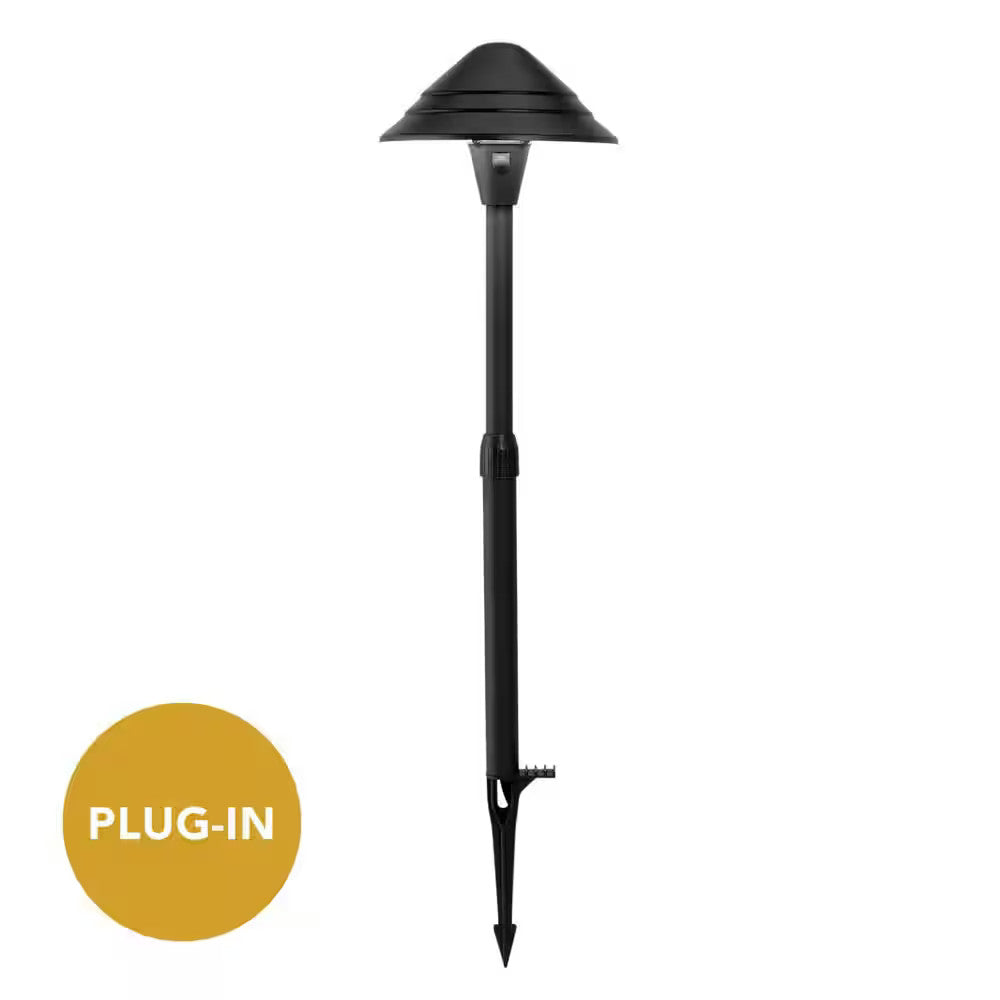 100 Lumen Low Voltage Black Plug-in Integrated LED Landscape Path Ligh ...