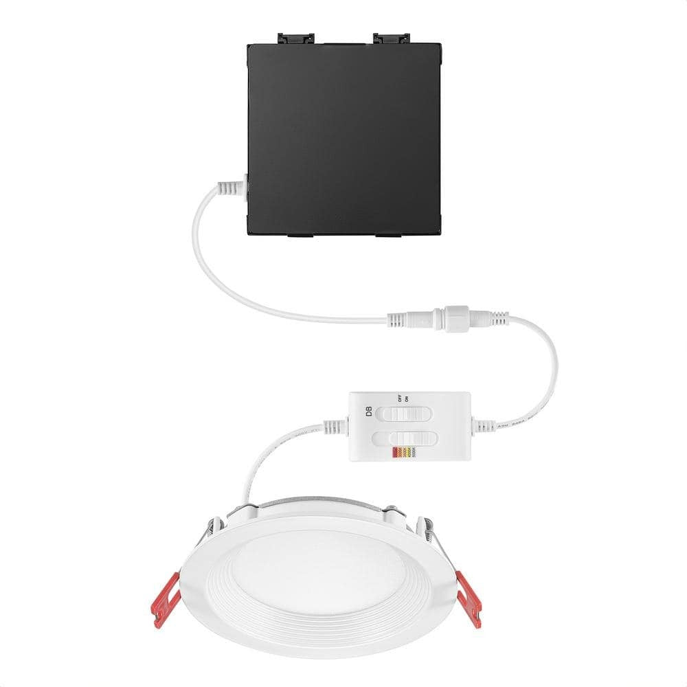Commercial Electric 4 in. LED Integrated Baffle Recessed Light Kit - E ...